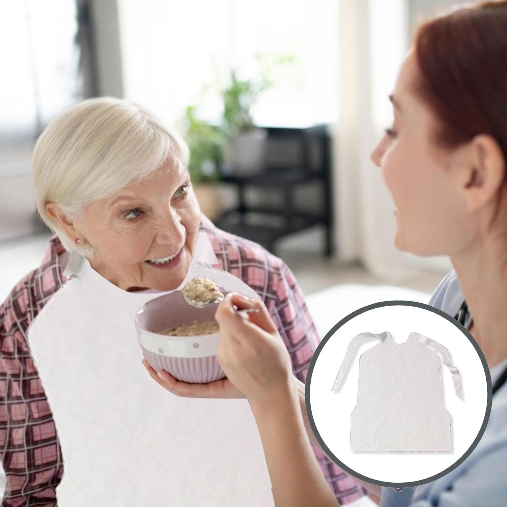 Disposable Adult Bib With Ties(500 bibs)