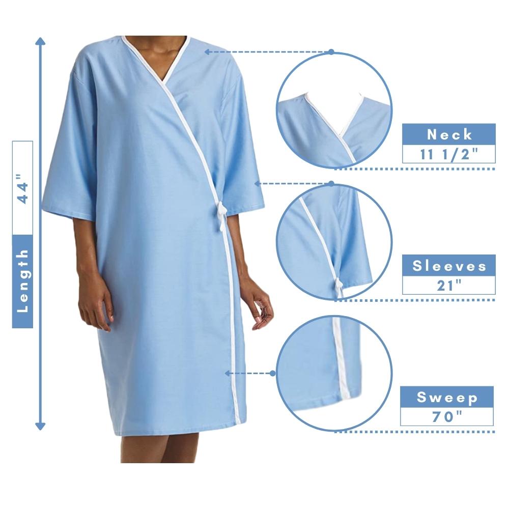 Front Opening Criss-Cross Exam Patient Gown
