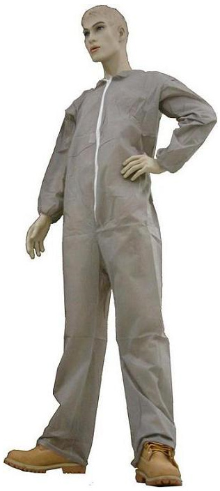 Medium Wt. Polypropylene Coveralls Folded Collar(25/case)