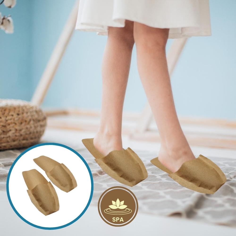 Podiatry Crepe Paper Disposable Slippers (1000 Pair) - Tan